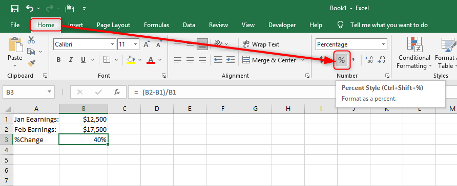 Excel Formula for Percentage Decrease & Difference (Guide)