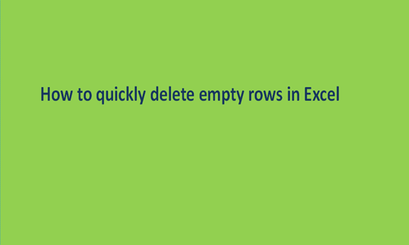 Excel Tutorial On How To Quickly Delete Empty Rows Basic Excel Tutorial