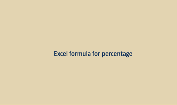 Excel Formula For Percentage Basic Excel Tutorial