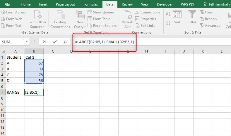 How to find Range in Excel | Basic Excel Tutorial