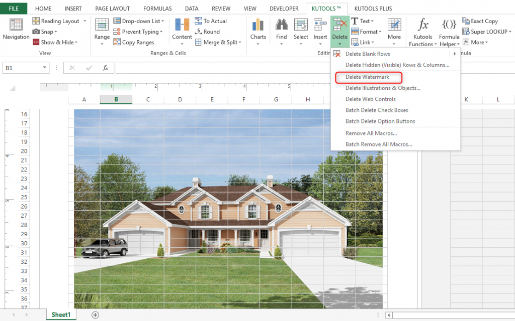 Guide on putting a picture behind the text in Excel
