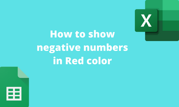 How to show negative numbers in Red color | Basic Excel Tutorial